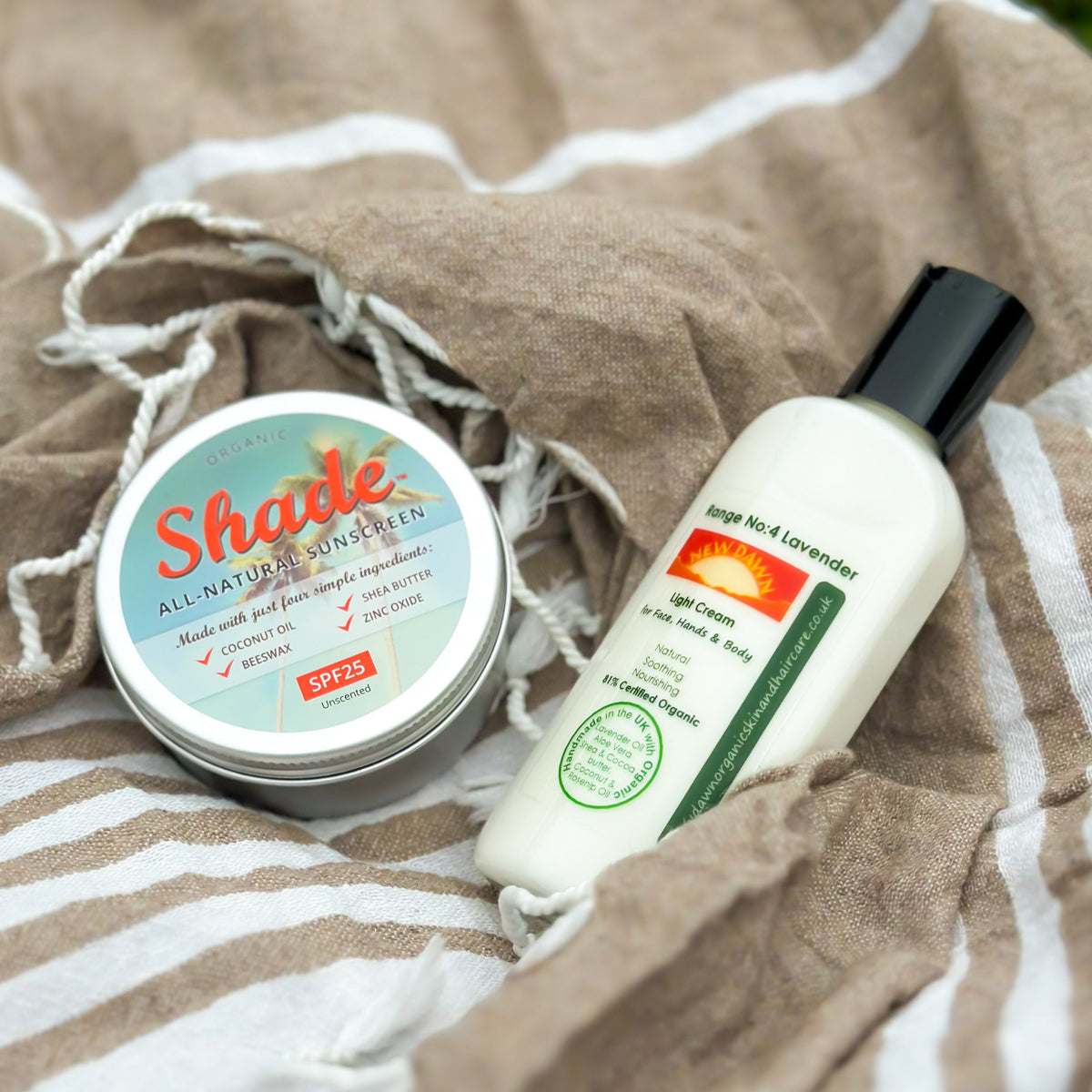 Organic Travel Sun Care Duo – SPF25 Sunscreen & Aftersun | New Dawn