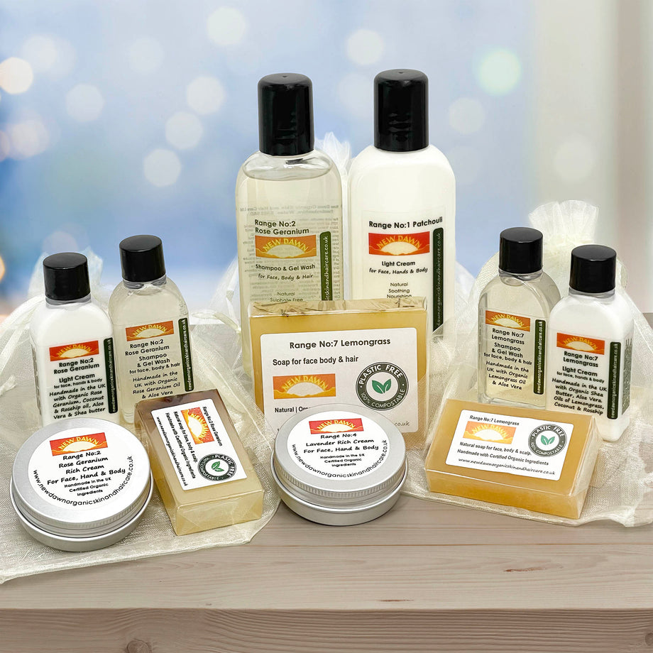 Mixed Aromatherapy Gift Set in Organza Bag Soap Shampoo Creams