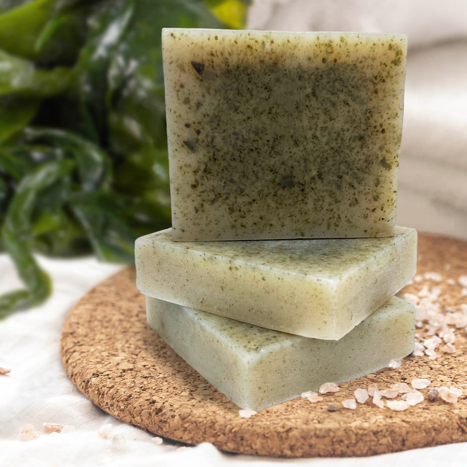 Pembrokeshire Seaweed Sea Salt Soap and Shampoo Bar with Lemongrass