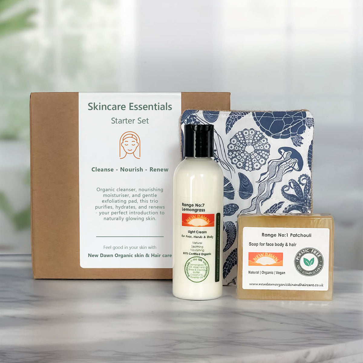Organic Skincare Essentials Starter Set | Gift Box | Natural Trio