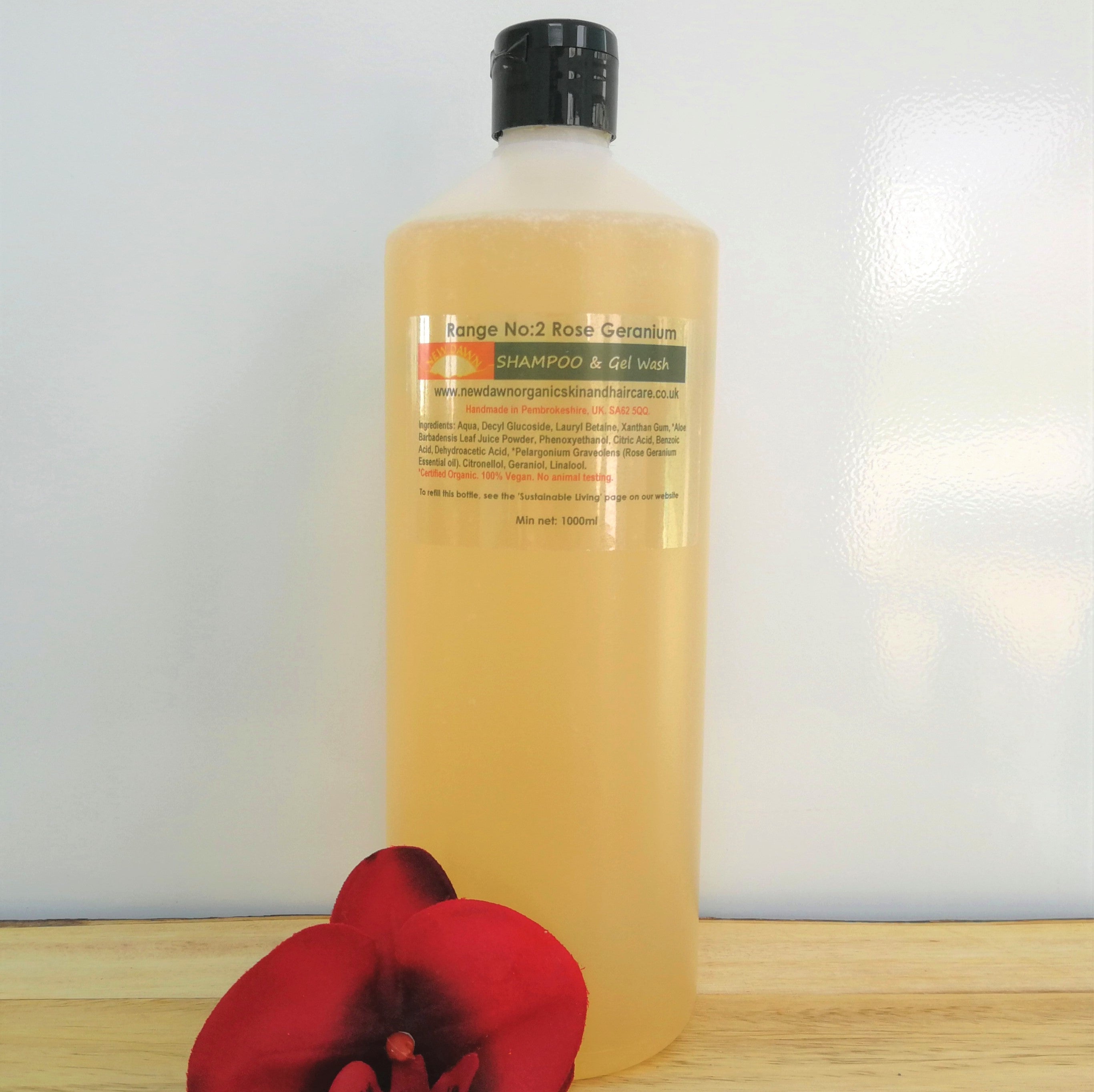Rose Geranium Shampoo | Natural Ingredients | New Dawn UK